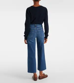 FRAME Le Slim Palazzo Crop Wide-leg Jeans In Elixir
