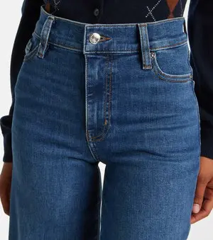 FRAME Le Slim Palazzo Crop Wide-leg Jeans In Elixir