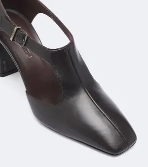 Max Mara Leather Mary Jane Pumps