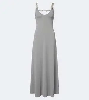 ERES Sculpturale Embellished Jersey Maxi Dress - Grey