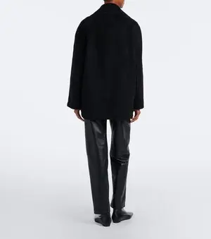 Loulou De Saison Cobe Leather Straight Pants - Black