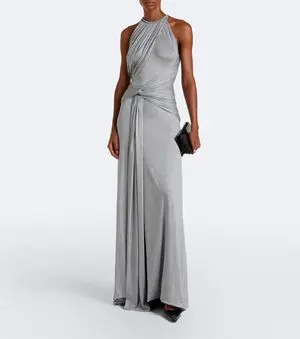 David Koma Draped Jersey Gown