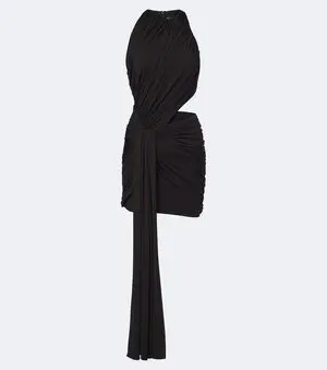 David Koma Cutout Draped Mini Dress - Black