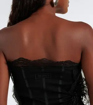 Attico Feather-trimmed Minidress
