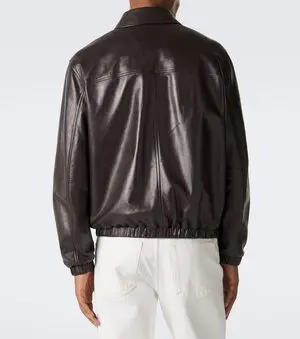 Canali Leather Blouson Jacket