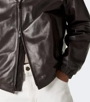 Canali Leather Blouson Jacket