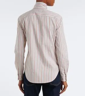 Polo Ralph Lauren Striped Cotton Poplin Shirt With Bow Detail - Multicoloured
