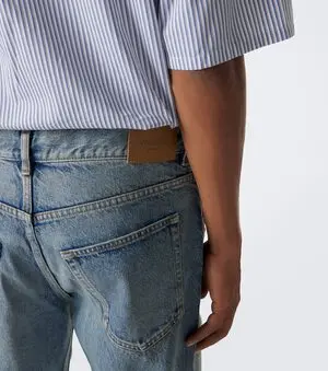 Saint Laurent Wide-leg Faded Jeans