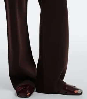 Max Mara Knitted Wool-blend Wide-leg Pants