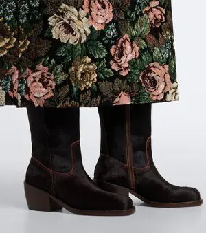 Dries Van Noten Calf Hair Mid-calf Boots