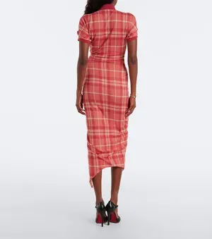 VIVIENNE WESTWOOD Checked Cotton Midi Dress