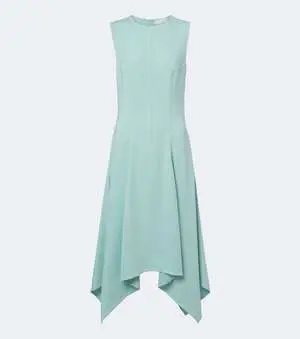 Stella McCartney Draped Asymmetrical Midi Dress - Blue