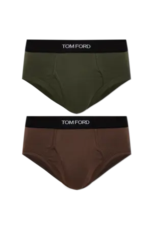 TOM FORD Two-pack Of Cotton Briefs With Logo - Multicolour
