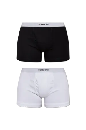 TOM FORD Two-pack Of Cotton Boxers With Logo - Multicolour
