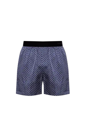 TOM FORD Cotton Boxers With Logo - Navy Blue