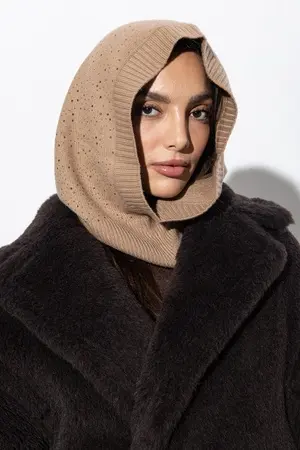 Max Mara Cashmere Hood With Perforated Detail