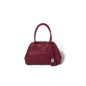 Miu Miu Vivant Nappa Leather Bag - Amaranth Red
