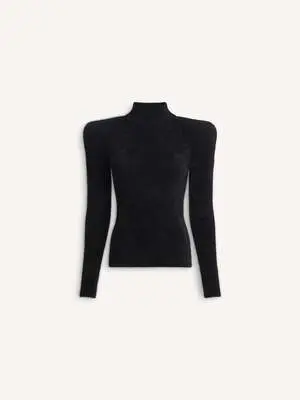 Balmain Fluffy Ribbed Knit Jumper