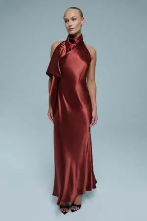 Bardot Sierra Drape Front Maxi Dress