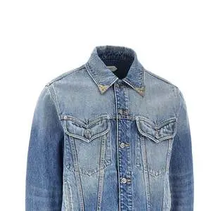 Versace Denim Jacket With Medusa Details