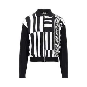 Versace Zip-up Cardigan With Sylvester Print