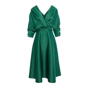 ACOB À PORTER Draped Flare Midi Dress - Green