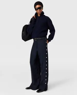 Stella McCartney Recycled Cashmere Ribbed Turtleneck Jumper - Navy