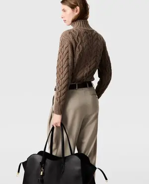 Stella McCartney Textured Cable Knit Turtleneck Jumper