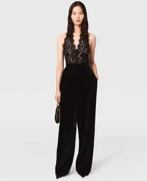 Stella McCartney Halterneck Lace Top - Black
