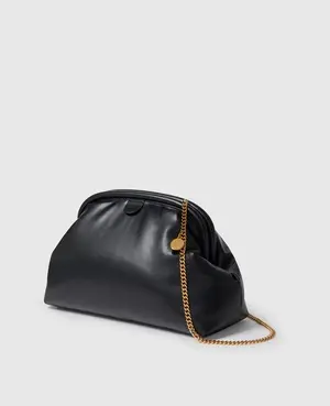 Stella McCartney Falabella Padded Soft Clutch - Black