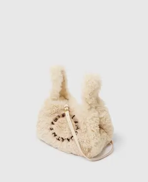 Stella McCartney Logo Double Shoulder Bag - Cream