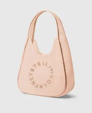 Stella McCartney Logo Mesh Large Hobo Bag - Blush