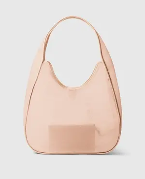 Stella McCartney Logo Mesh Large Hobo Bag - Blush