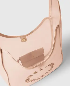 Stella McCartney Logo Mesh Large Hobo Bag - Blush