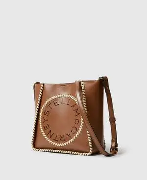 Stella McCartney Raffia Trim Crossbody Bag
