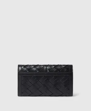 Stella McCartney Ryder Woven Wallet With Strap - Black