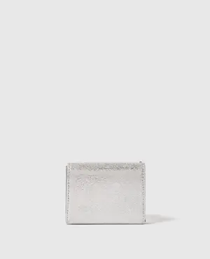 Stella McCartney Falabella Metallic Tri-fold Wallet - Silver