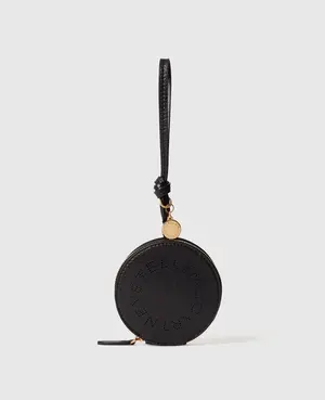 Stella McCartney Logo Coin Purse Keyring - Black