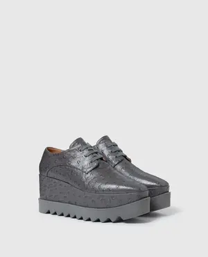 Stella McCartney Elyse Ostrich Platform Shoes
