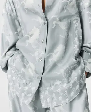 Stella McCartney Horse Print Silk Shirt