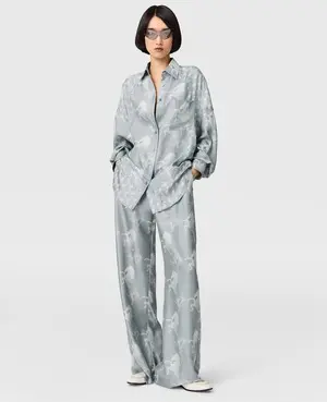 Stella McCartney Horse Print Silk Shirt