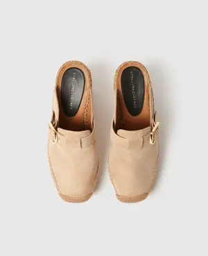Stella McCartney Gaia Suede Clogs - Desert