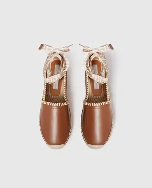 Stella McCartney Gaia Flat Sandals - Tan