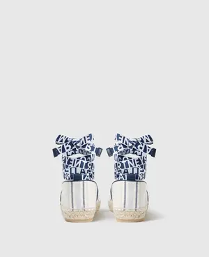 Stella McCartney Gaia Striped Flat Espadrilles
