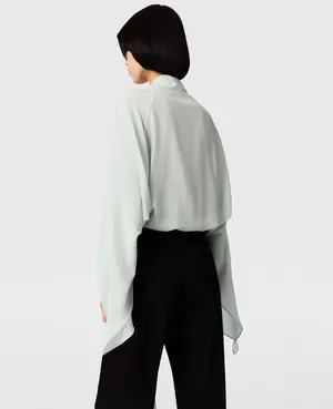 Stella McCartney Tie-neck Silk Shirt - Mint