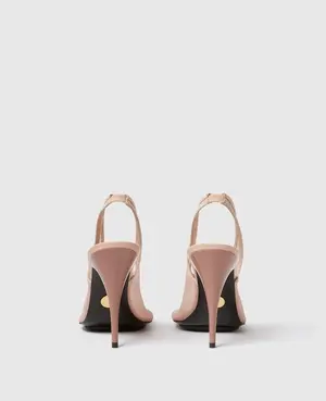 Stella McCartney Slingback Stretch Mesh Pumps - Blush