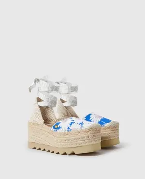 Stella McCartney Gaia Daisy Print Espadrilles