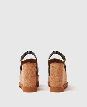 Stella McCartney Sneak-elyse Slingback Sandals - Black