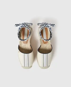 Stella McCartney Gaia Striped Espadrilles