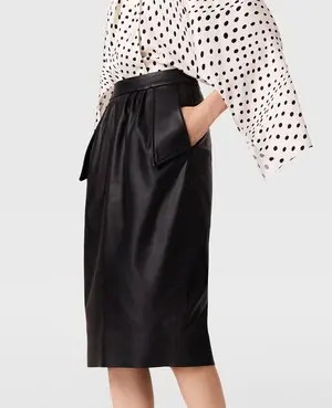Stella McCartney Vegan Leather Midi Skirt